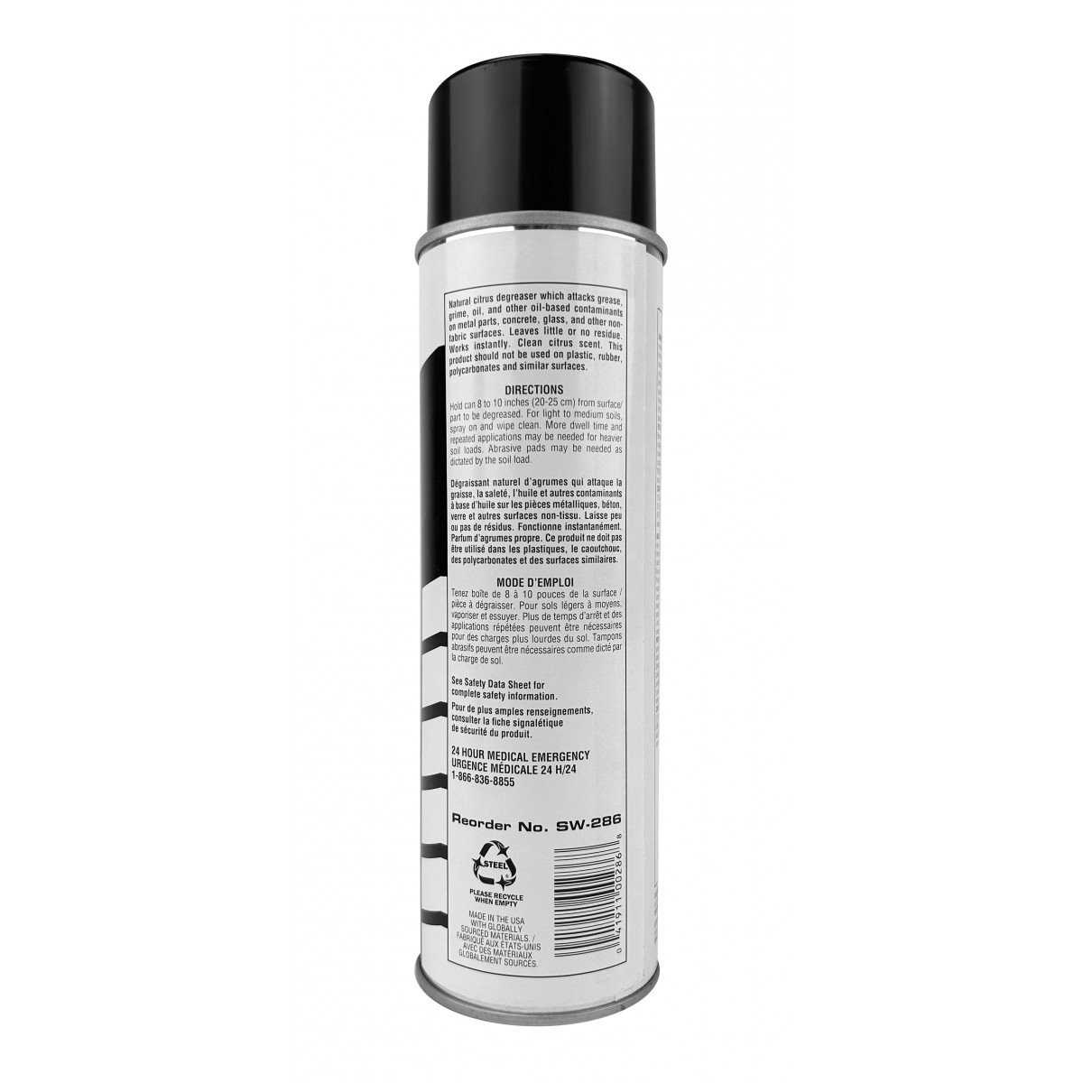 Dégraissant aux agrumes D3 - Sans solvant chloré - Sprayway - 425 g (15 ...