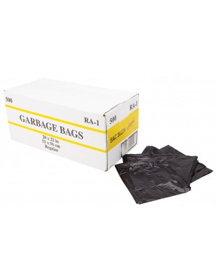 Commercial Garbage / Trash Bags - Regular - 20" x 22" (50.8 cm x 55.8 ...