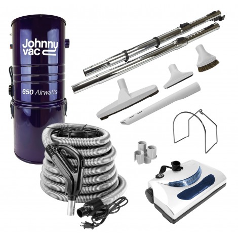 ASP 650LS + KIT ÉLECTRIQUE 35' AVEC PN11 ET BOYAUX GRIS PALE - Johnny Vac